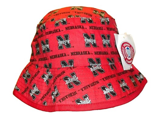 Nebraska Huskers Mens Adult Red Bucket hat cap One size Fits All New ...