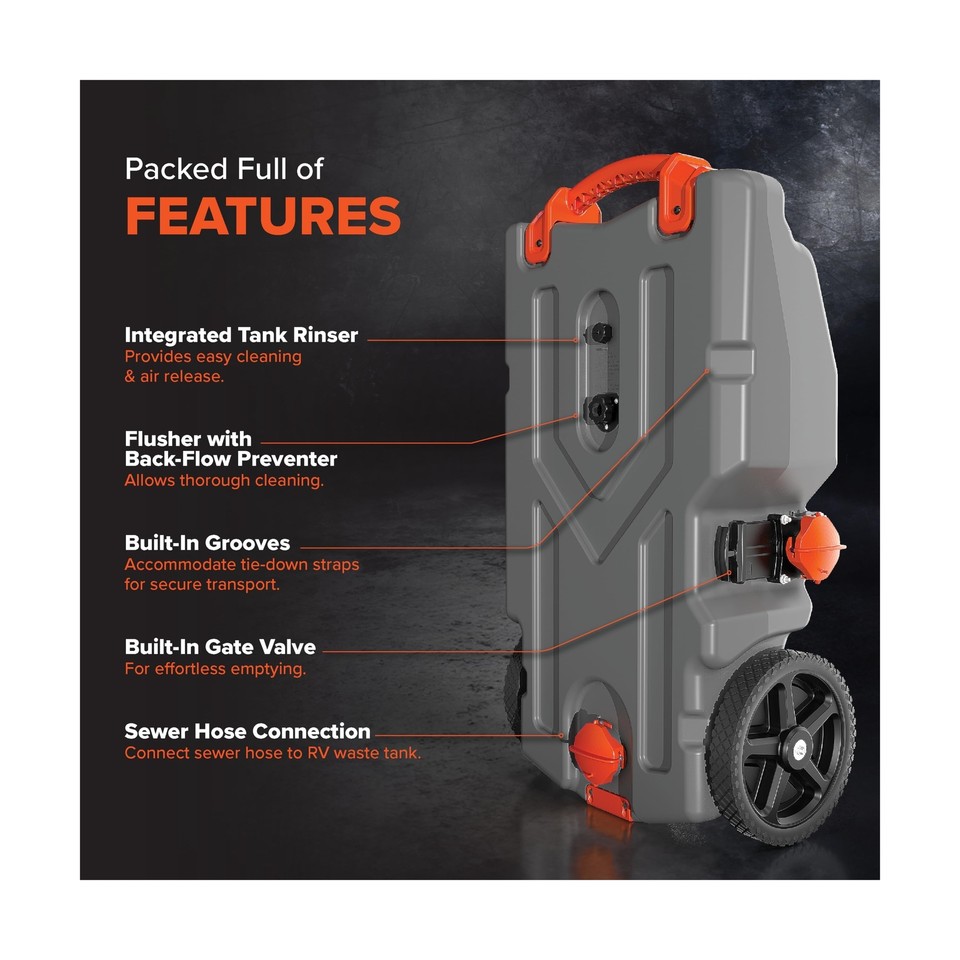 Camco Rhino 36-Gallon Portable Camper / RV Tote Tank - Features Large ...