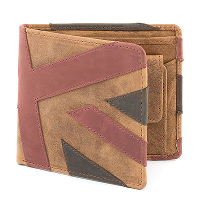 Union Jack 100% Genuine Leather Wallet for Men | Bi Fold | Coin Pocket ...