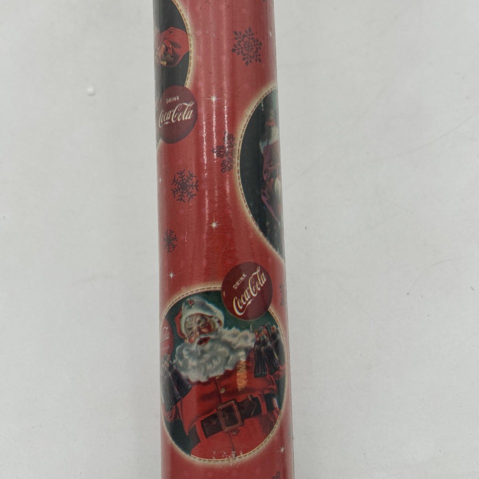 Coca Cola Wrapping Paper Santa Claus 2012 Roll 50 Sq Ft Total Kmart 3.3 ...