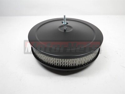 10"x2" Round Black Air Cleaner Chevy SBC 350 BBC 454 Ford Holley ...