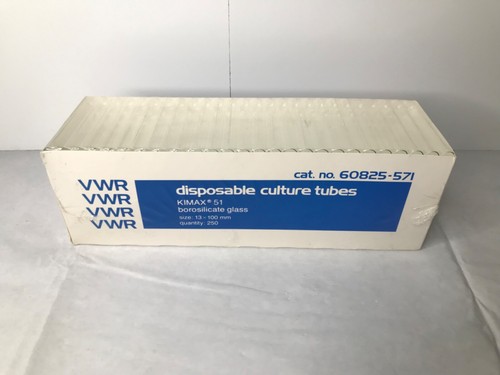 VWR 60825-571 Culture Tubes - KIMAX 51 Borosilcate Glass Disposable ...