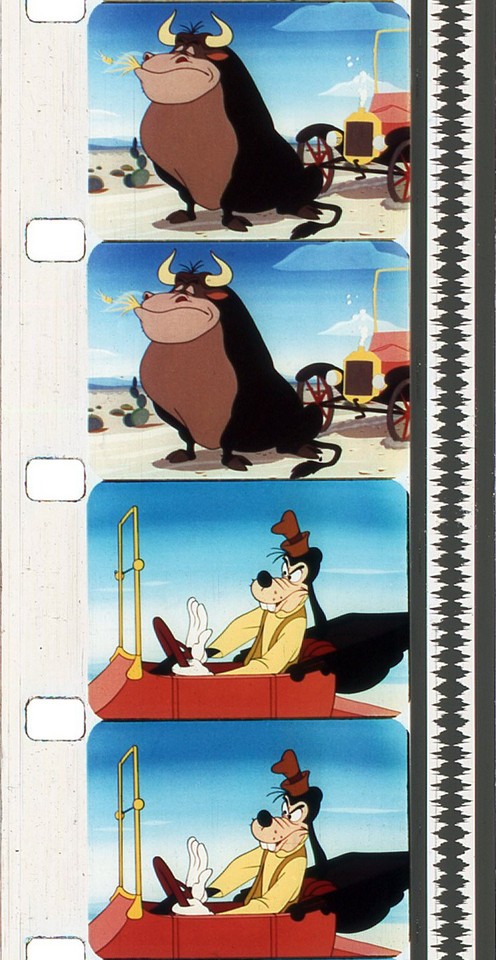 FOR WHOM THE BULL TOILS great DISNEY Goofy TECHNICOLOR cartoon on 16mm ...