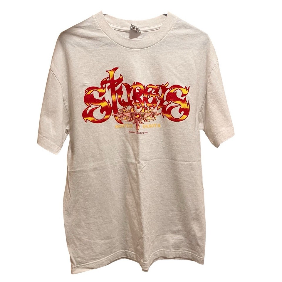 Vintage Sturgis Shirt Mens Large Flame Tribal Graphic Hellfighter ...