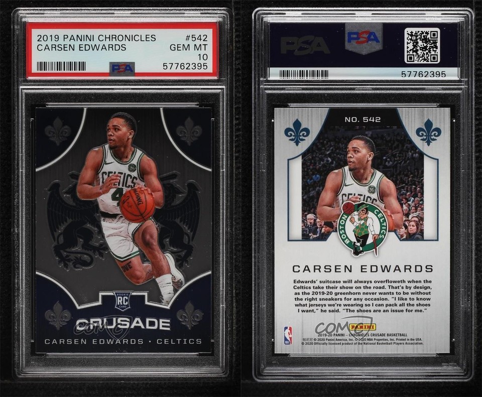 2019-20 Panini Chronicles Crusade Carsen Edwards #542 PSA 10 GEM MT 8d2 ...