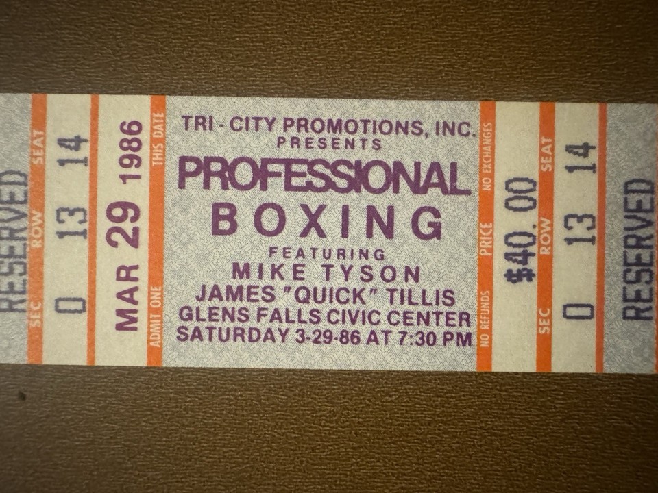 Mike Tyson vs. James "Quick" Tillis - Full Boxing Ticket 1986 | eBay