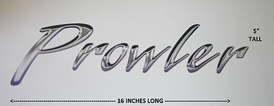 2 OEM FLEETWOOD PROWLER LOGO RV CAMPER TRAILER DECAL BLACK SILVER ...