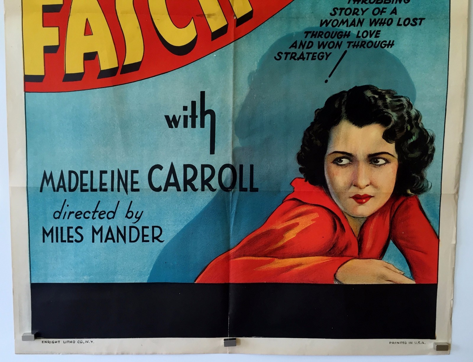 FASCINATION Rare Original Movie Poster One Sheet Madeleine Carroll ...