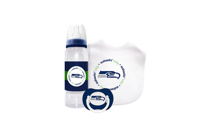 Seattle Seahawks Baby Set - Bottle Bib Pacifier Officially Licensed NFL ...