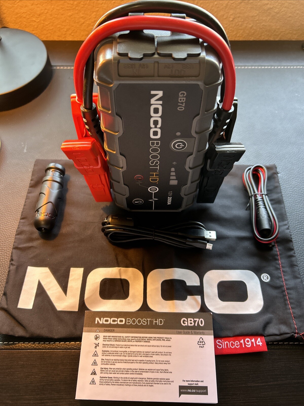 NOCO Boost HD GB70 2000A 12V UltraSafe Portable Lithium Battery Jump ...