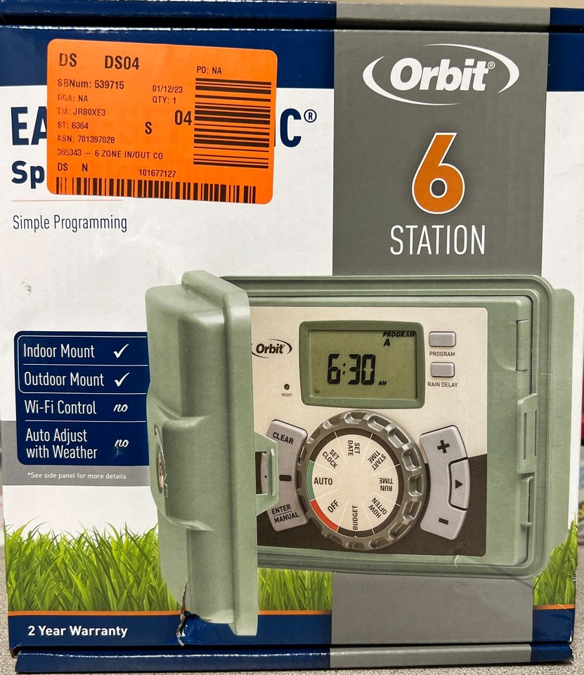 Orbit 6-Station Easy-Set Logic Indoor/Outdoor Sprinkler Timer | eBay