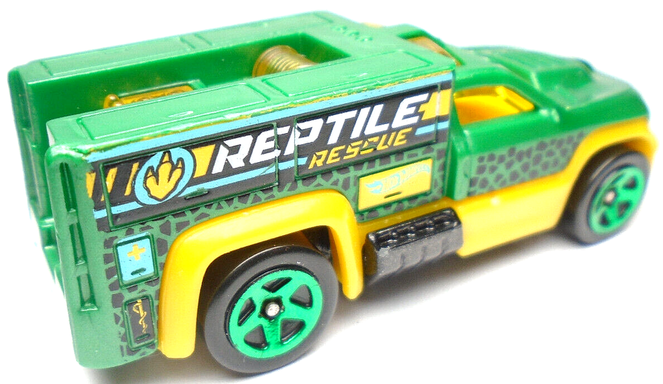 2024 HOT WHEELS RESCUE DUTY REPTILE RESCUE GREEN & YELLOW 1:64 DIECAST ...