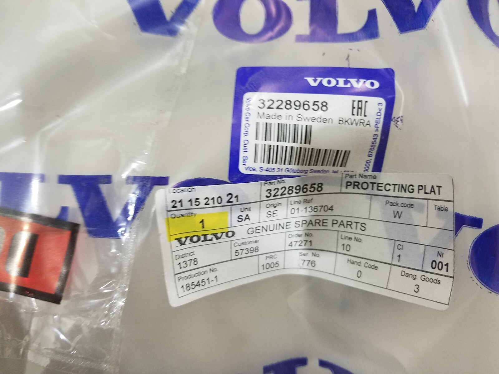 GENUINE VOLVO XC90 MK2 2015-2022 FRONT ENGINE PROTECTION PLATE 32289658 ...