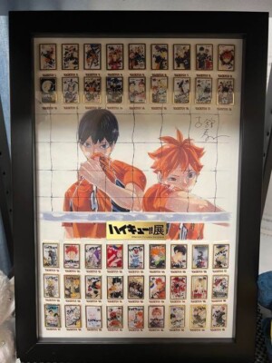 Haikyuu Exhibition Comics Cover Art Pins Complete set in frame kageyama ...