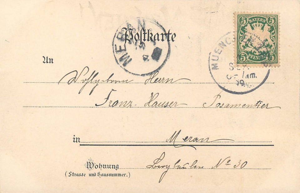 Lithograph postcard 1899 Germany gruss aus München | eBay