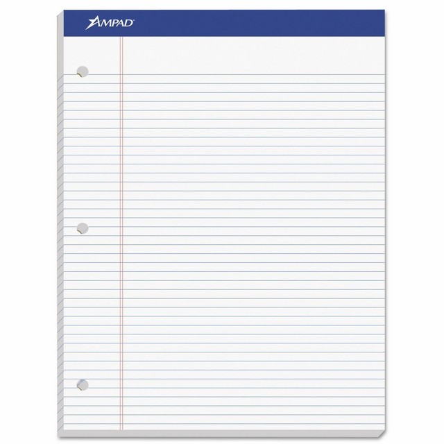 Ampad Evidence Dual Ruled Pad Letter White 8.5 X 11.75 100 Sheet ESS ...