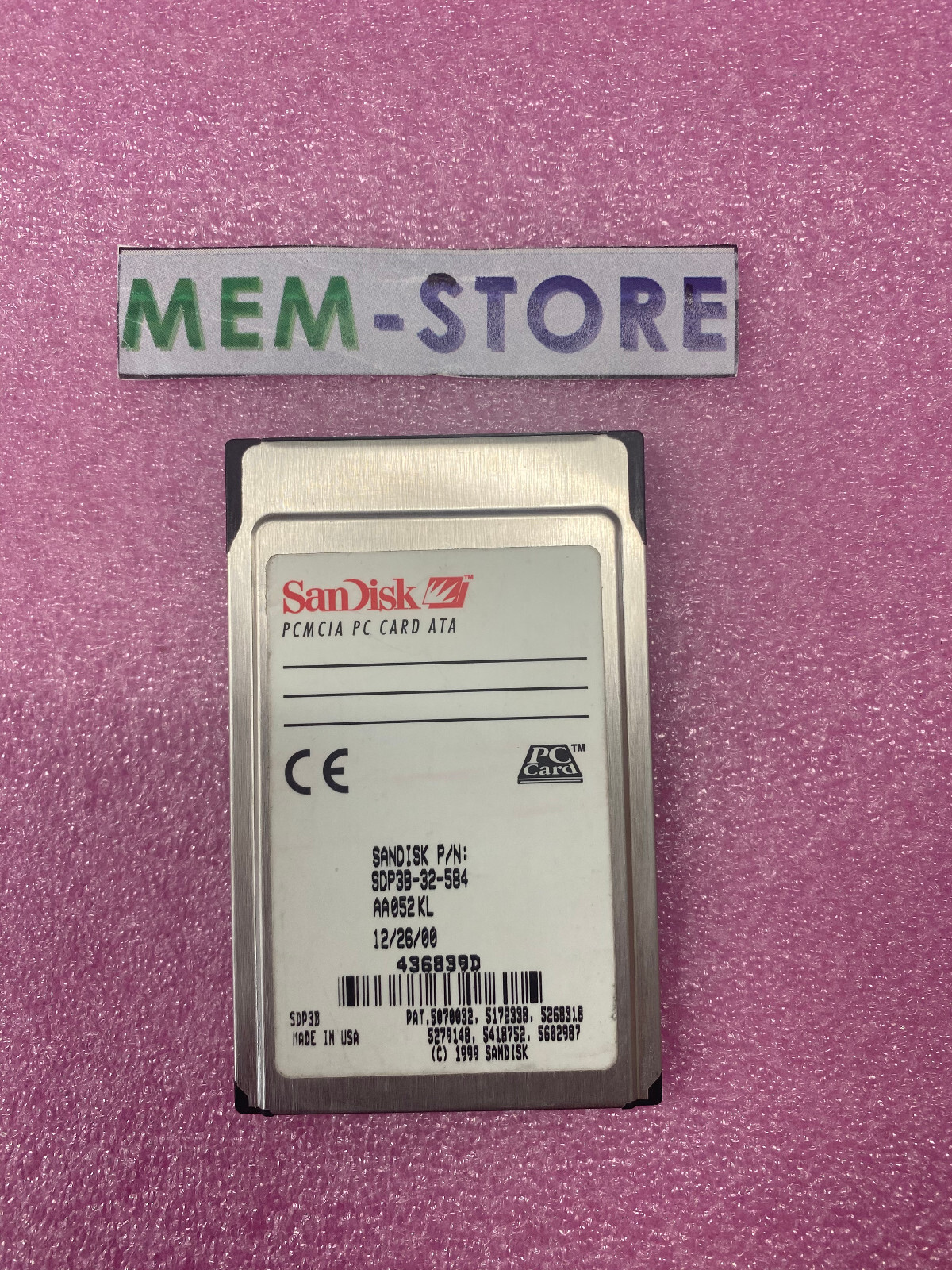 SanDisk 32MB PCMCIA PC Card ATA SDP3B-32-584 tested grade B | eBay