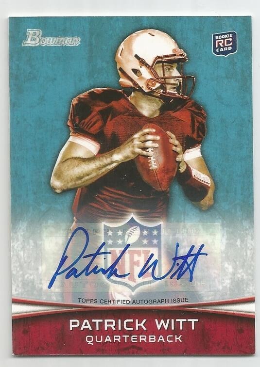 2012 Bowman Rookie Autograph Patrick Witt Yale Bulldogs RC Auto | eBay