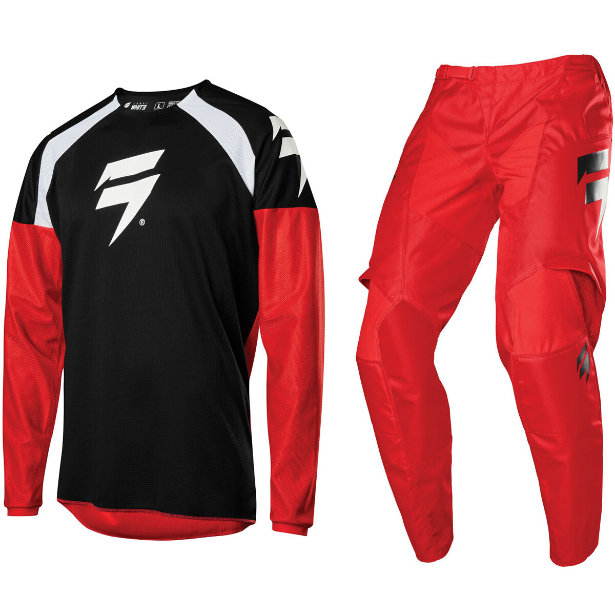SHIFT MX WHITE LABEL MOTOCROSS KIT PANTS JERSEY WHIT3 LABEL - RED ...