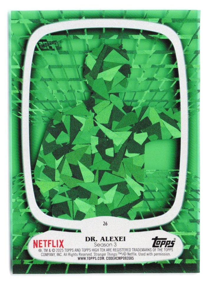 2025 Topps Stranger Things High Tek - Dr. Alexei #26 Telekinesis Green ...