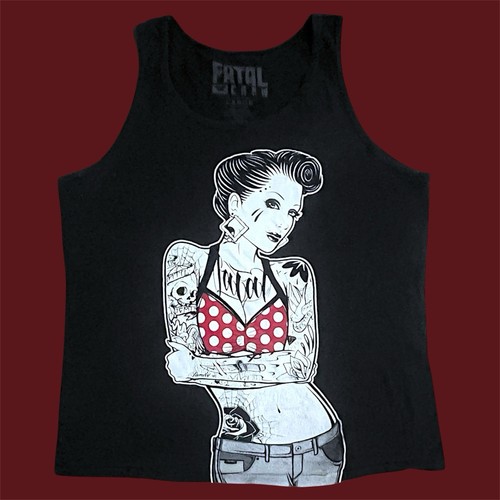 Fatal Clothing Shirt Mens Large Lady Tank Top Size L | eBay