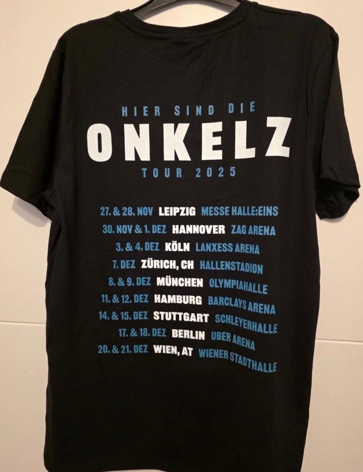 Original Böhse Onkelz T-Shirt, HSDO-Tour 2025, Größe M mit Tourdaten ...