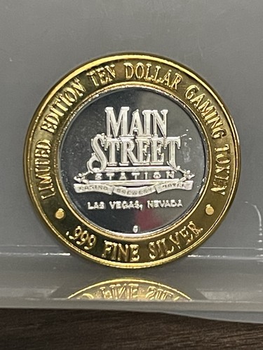 Main Street Station .999 Fine Silver Gaming Coin Token - Las Vegas ...