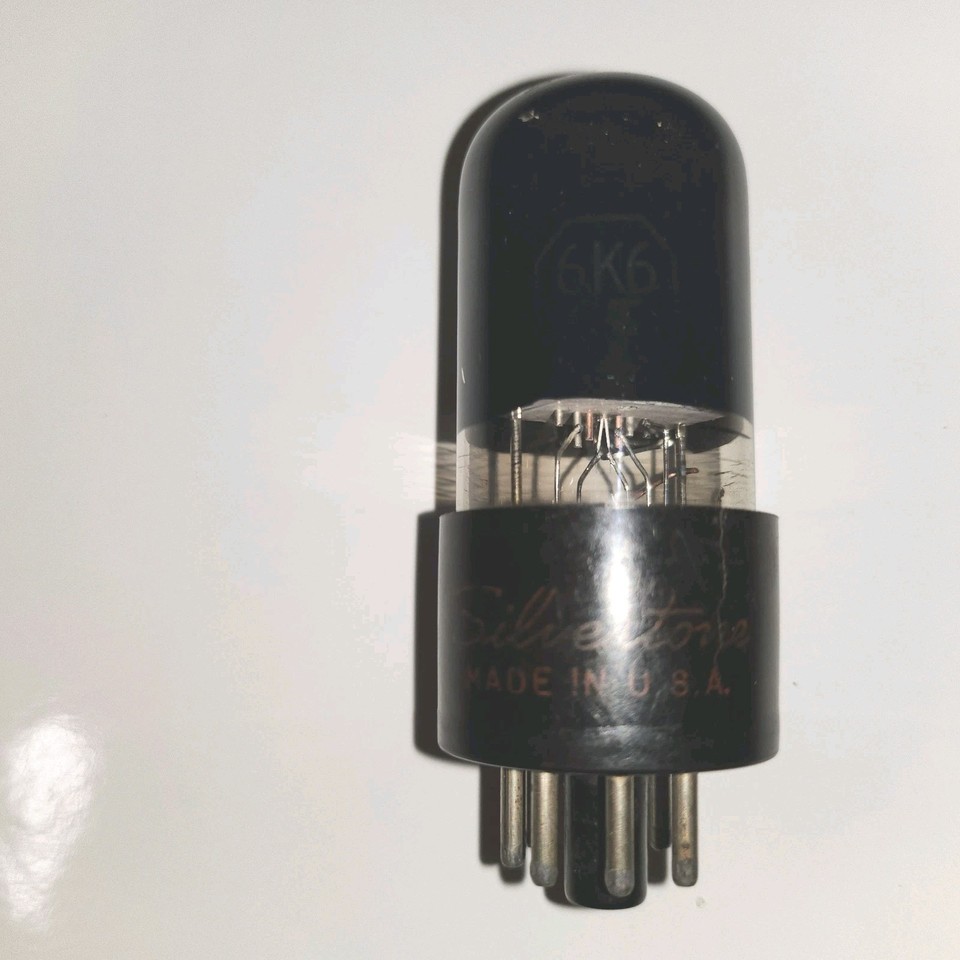 EICO Tested Strong Silvertone 6K6GT Audio Tube Black Glass Bottom D ...