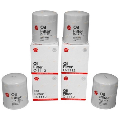 4 Oil Filters Sakura C1112 (Z334) for Toyota 1HZ 1HDT 4.2L 70 80 100 ...