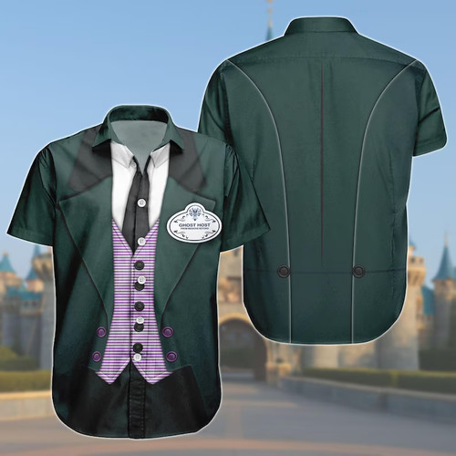 Disney Haunted Mansion Butler Ghost Host Cosplay Halloween Hawaiian ...