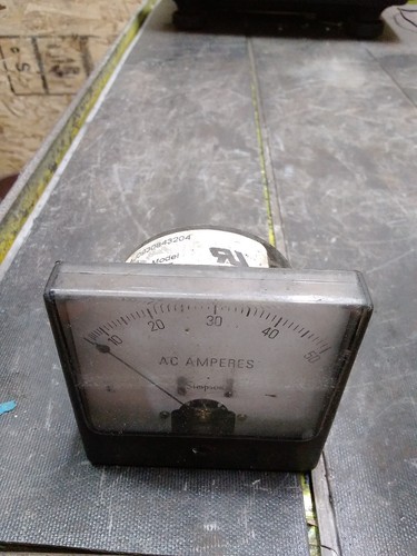 Simpson AC Amperes Panel Meter 0-50A | eBay
