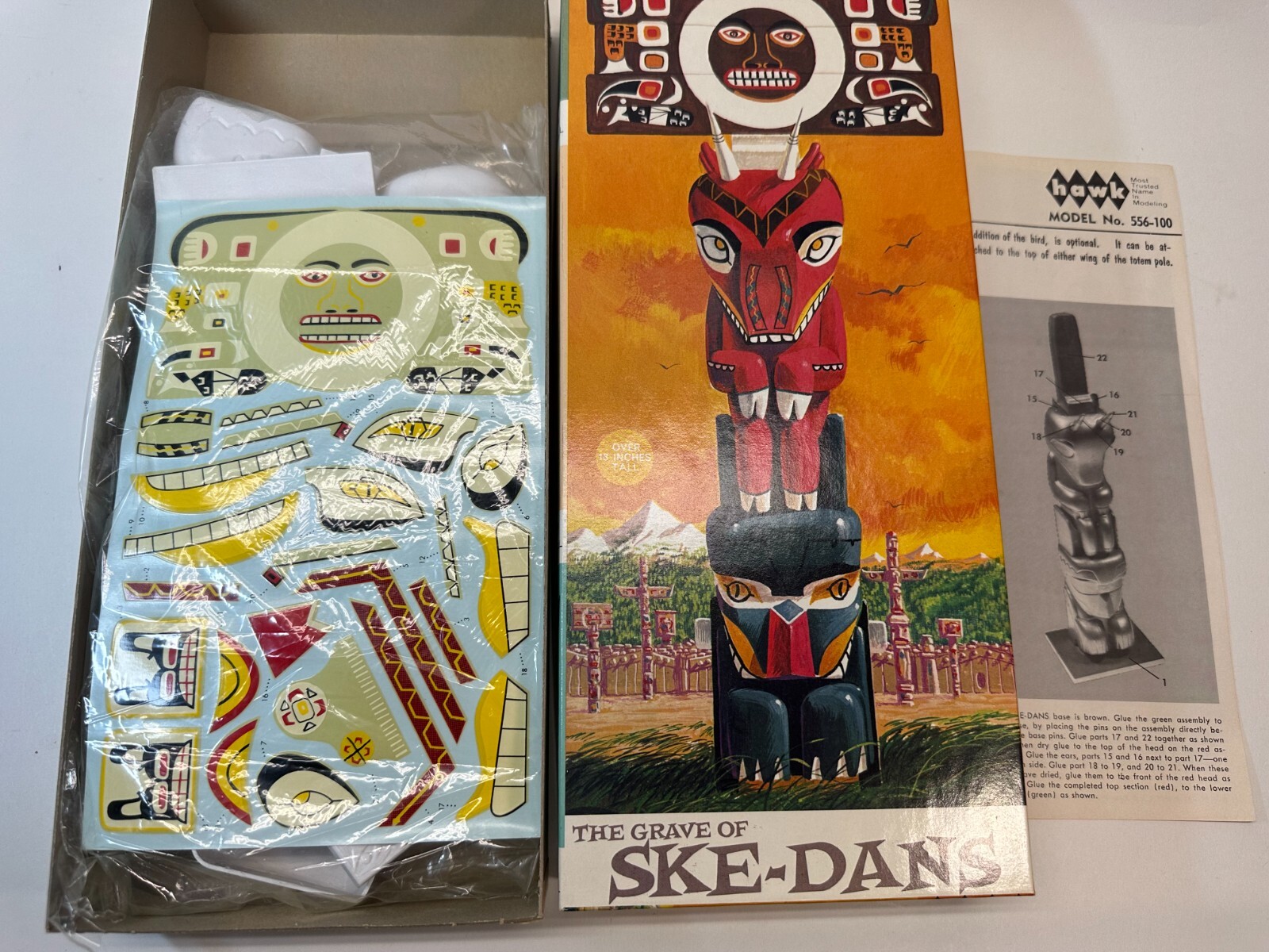 Hawk Totem Pole The Grave of Ske-Dans Vintage Rare Sealed Inside Boxed ...