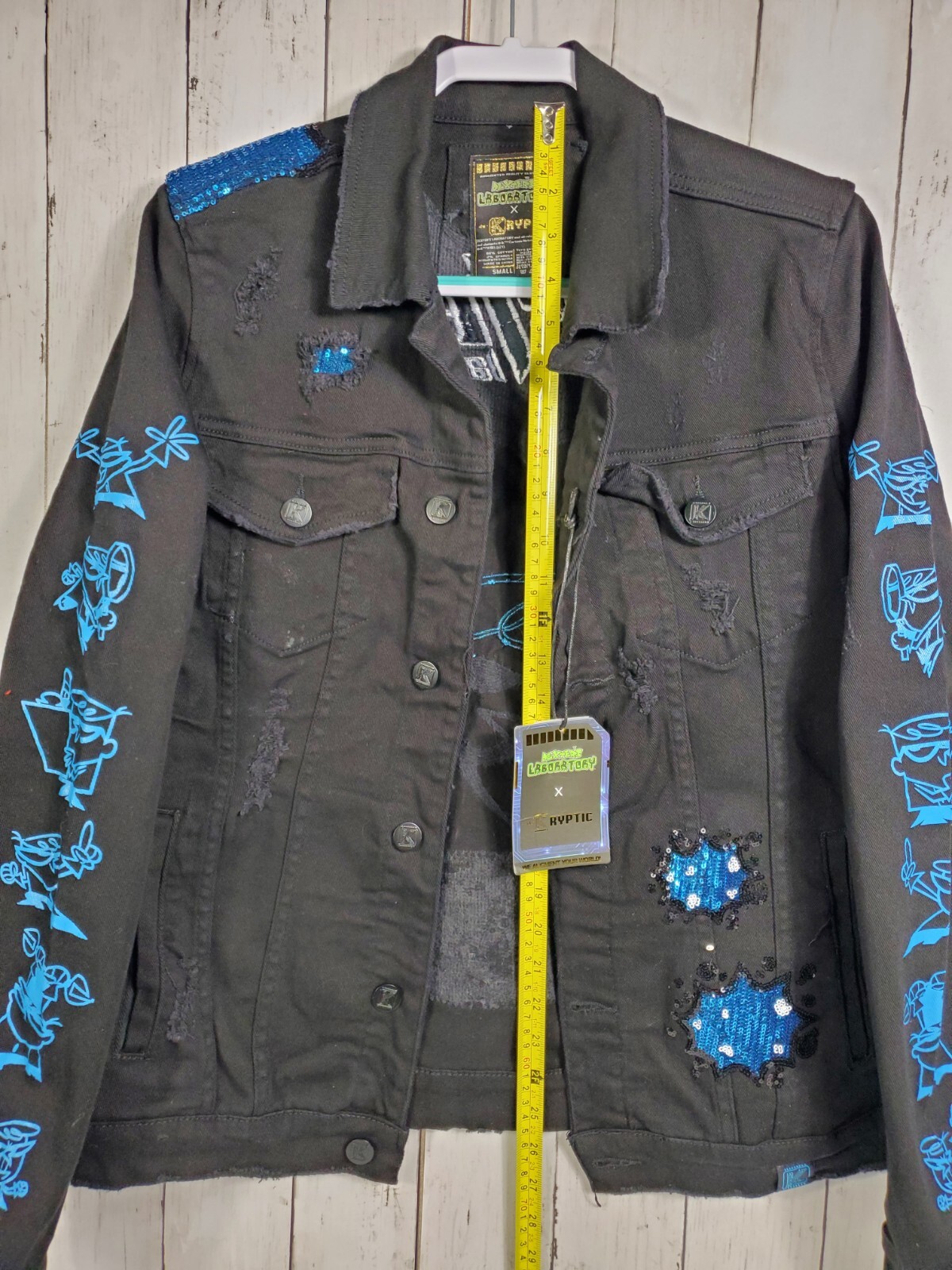 Dexter's Laboratory Boy Genius Black Denim Jean Jacket Cartoon Network ...