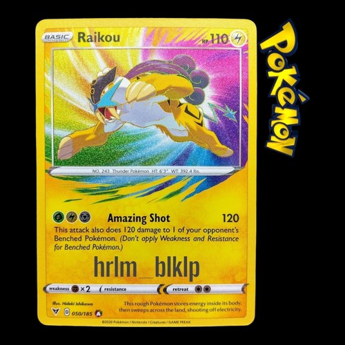 Pokémon Vivid Voltage Raikou 050/185 Amazing Rare TCG | eBay