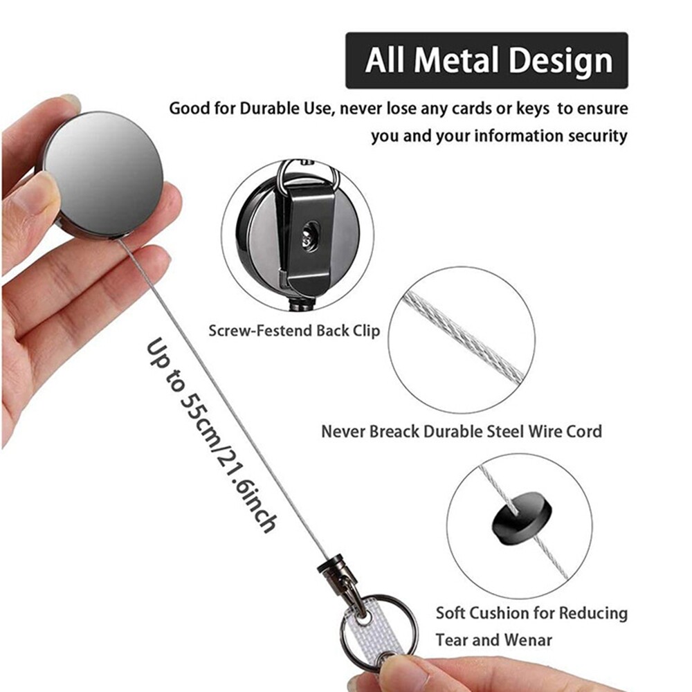 Tactical Keychain Key Holder Telescopic Burglar Chain Outdoor Keyring ...