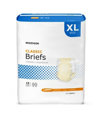 60 XL Incontinence Adult Briefs Diaper Disposable, Extra Large, Light ...