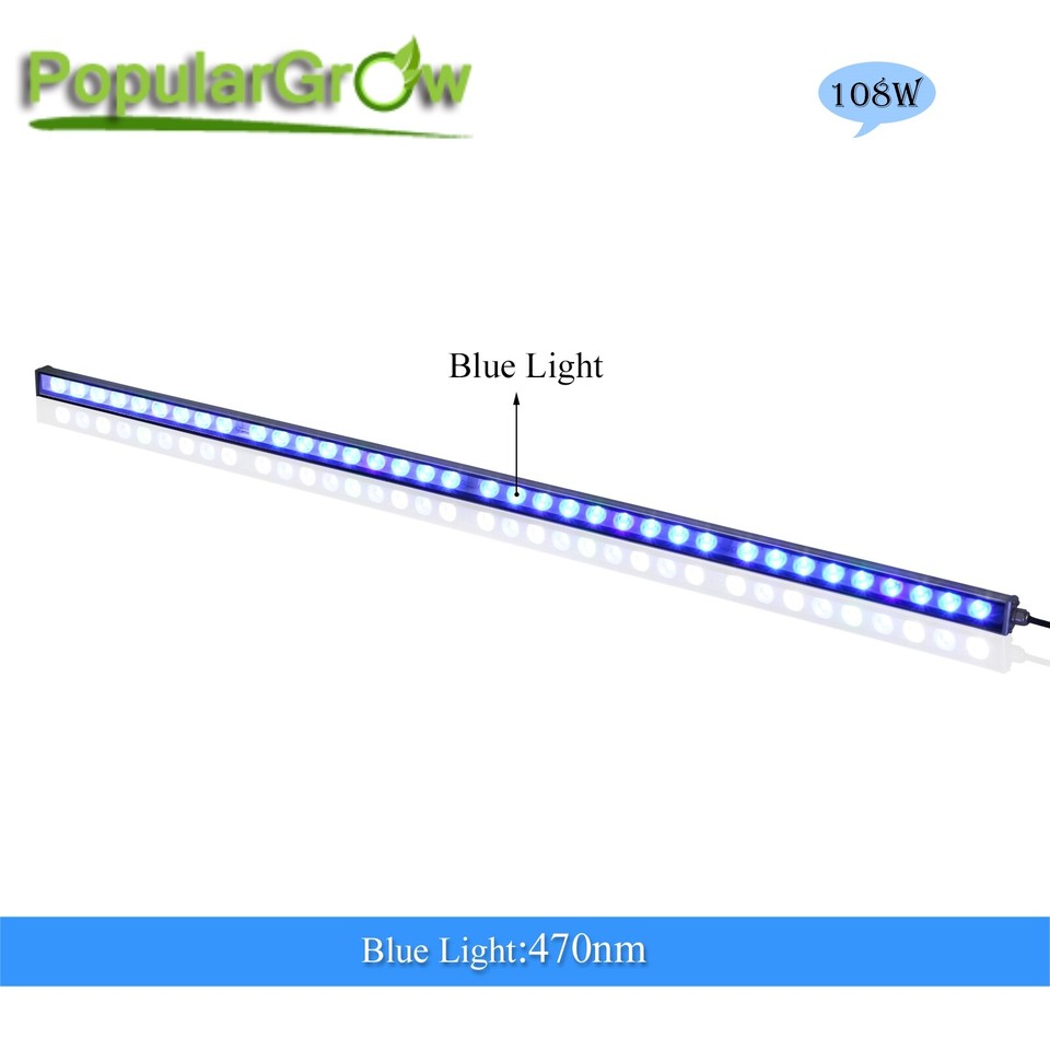 PopularGrow 108W LED Aquarium light bar Blue Coral reef Fish Tank ...