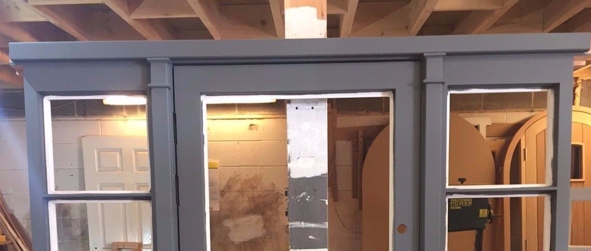 Solid Hardwood Front Door with Sidelights and Raised and Field Panels ...