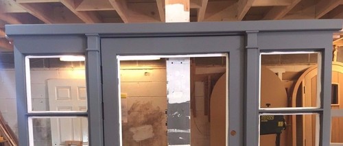 Solid Hardwood Front Door with Sidelights and Raised and Field Panels ...