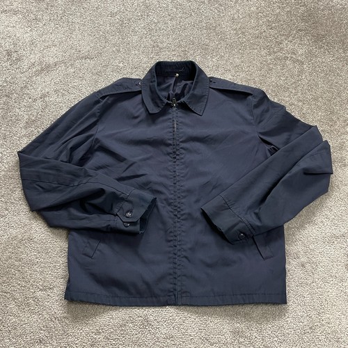 Ceiling Zero Blauer Jacket Men Medium Navy Blue Full Zip Collared Outdoor Casual | eBay