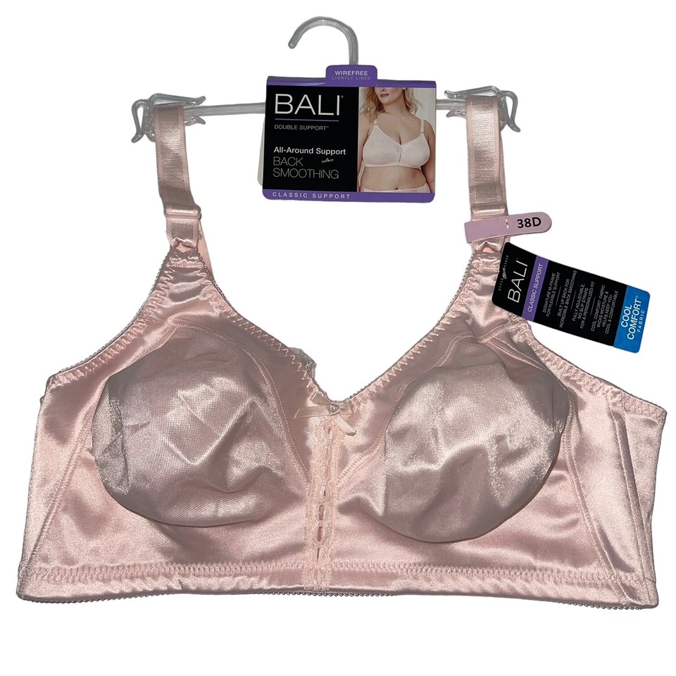 Bali Bra Wirefree Back Smoothing Lightweight Cool Comfort Double ...