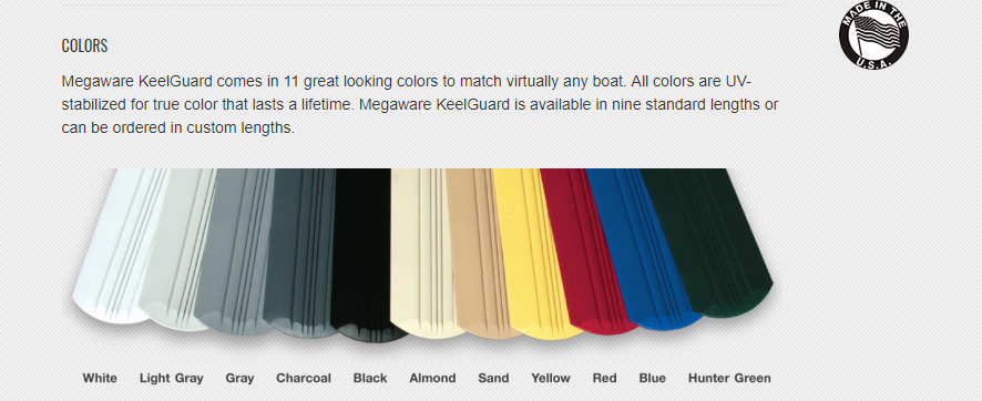 Keelguard Megaware Boat Hull Protector Pick Color Size Length 4-12 Ft ...