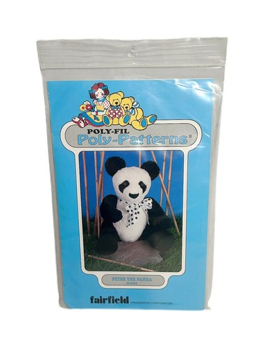 🧵 Vintage Poly-Fil Poly Patterns “Peter the Panda” Sewing Pattern 20 ...