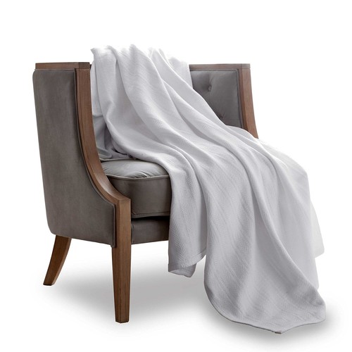 100% Cotton Blanket - Soft, Breathable, Cozy & Lightweight Thermal ...