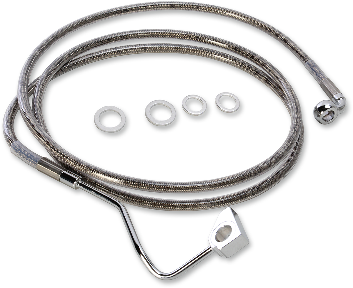 Drag 70 1/2 +6 Extended Stainless Upper Brake Line Harley Touring 15 ...