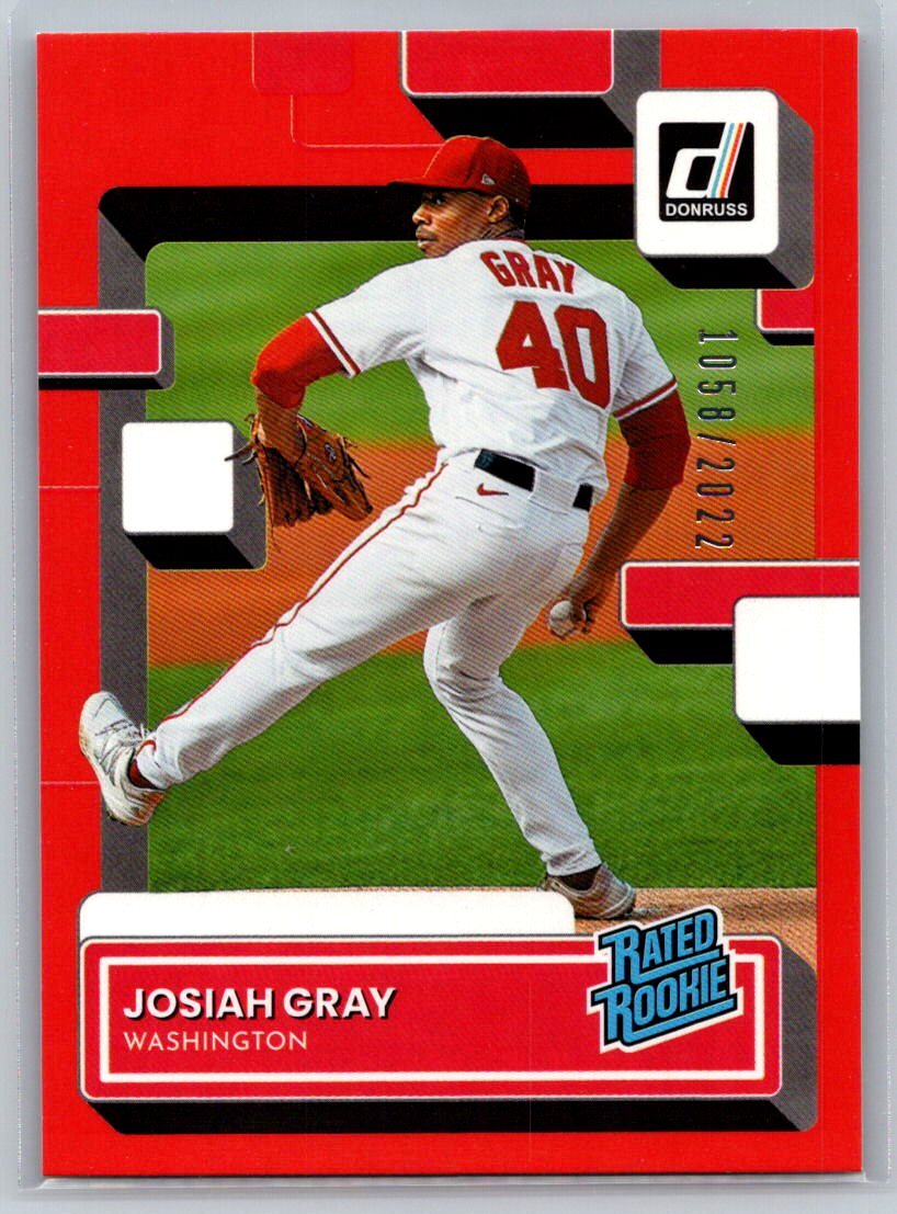 2022 Donruss #42 Josiah Gray Rated Rookie Red 1058/2022 | eBay