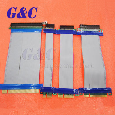 Professional PCI-E1X /4X /8X /16X Pro Riser Card Ribbon Extender ...