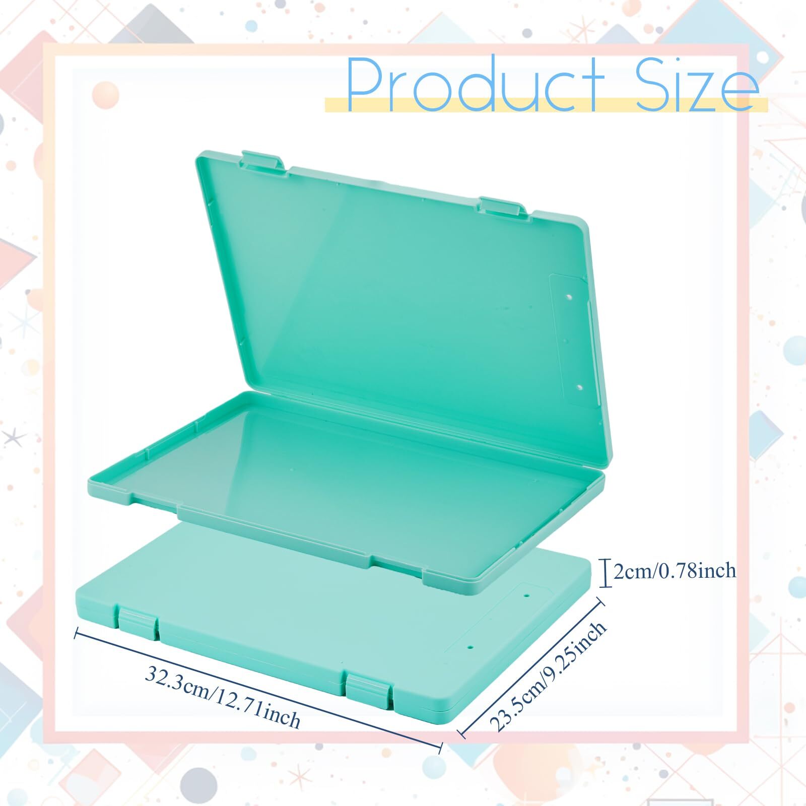 4Pcs A4 File Box Plastic Project Case Scrapbook Paper Storage Box for 8 ...