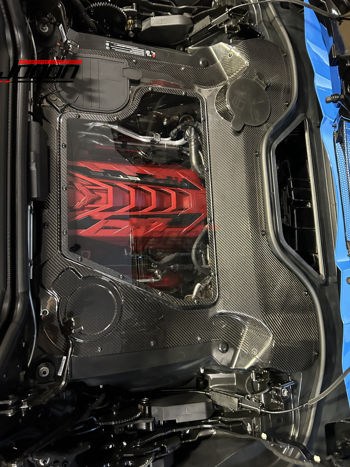 Real Carbon For Corvette C8 Z06 Stingray HTC Convertible Clear Engine ...