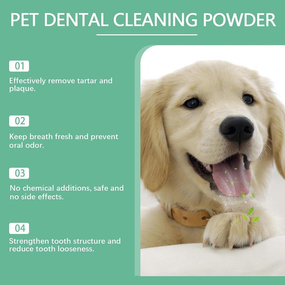 Pets Dental Clean Powder for Good Tooth Health Reduces Plaque Prevents ...